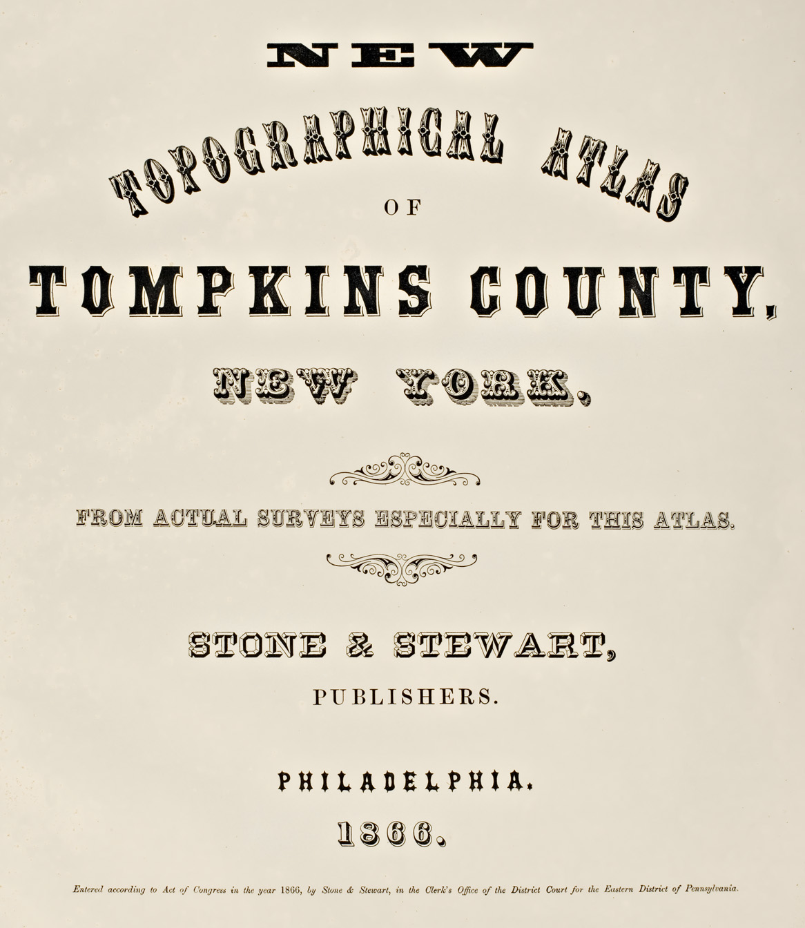 1866 Tompkins County NY Maps