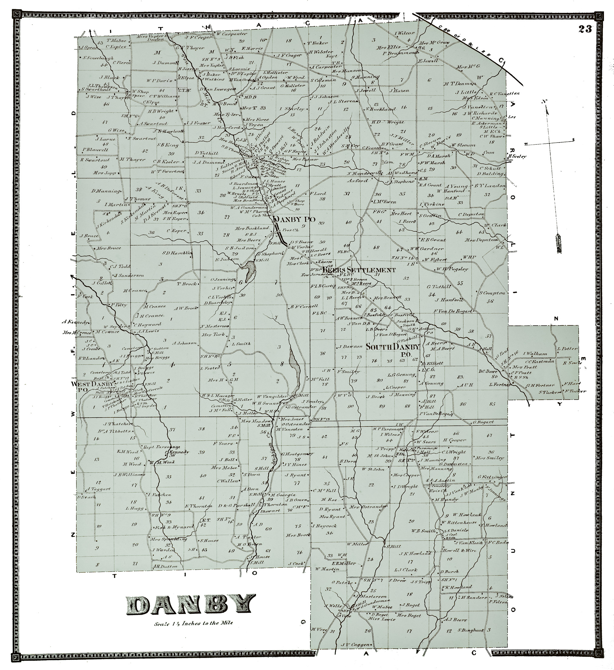 1866 Tompkins County NY Maps