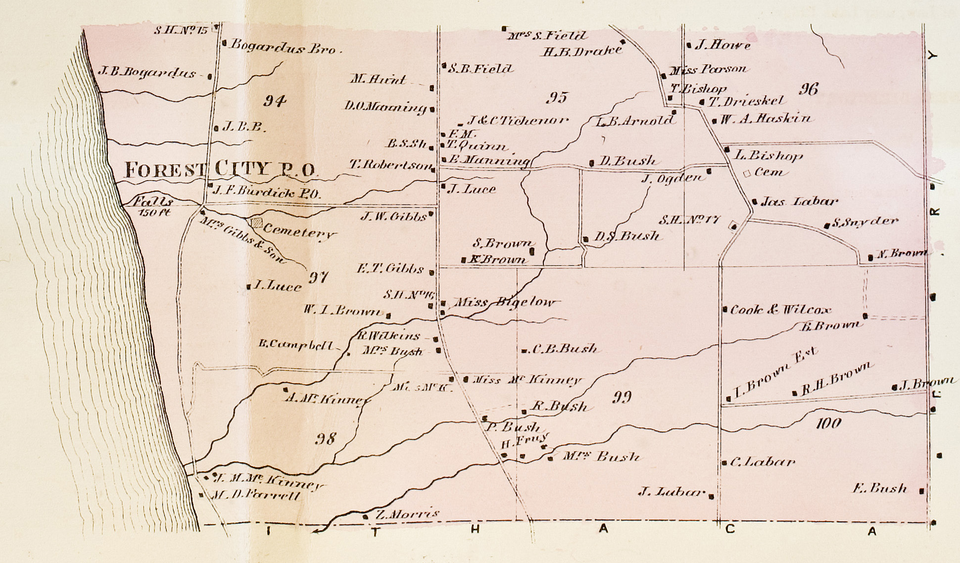 1866 Tompkins County NY Maps